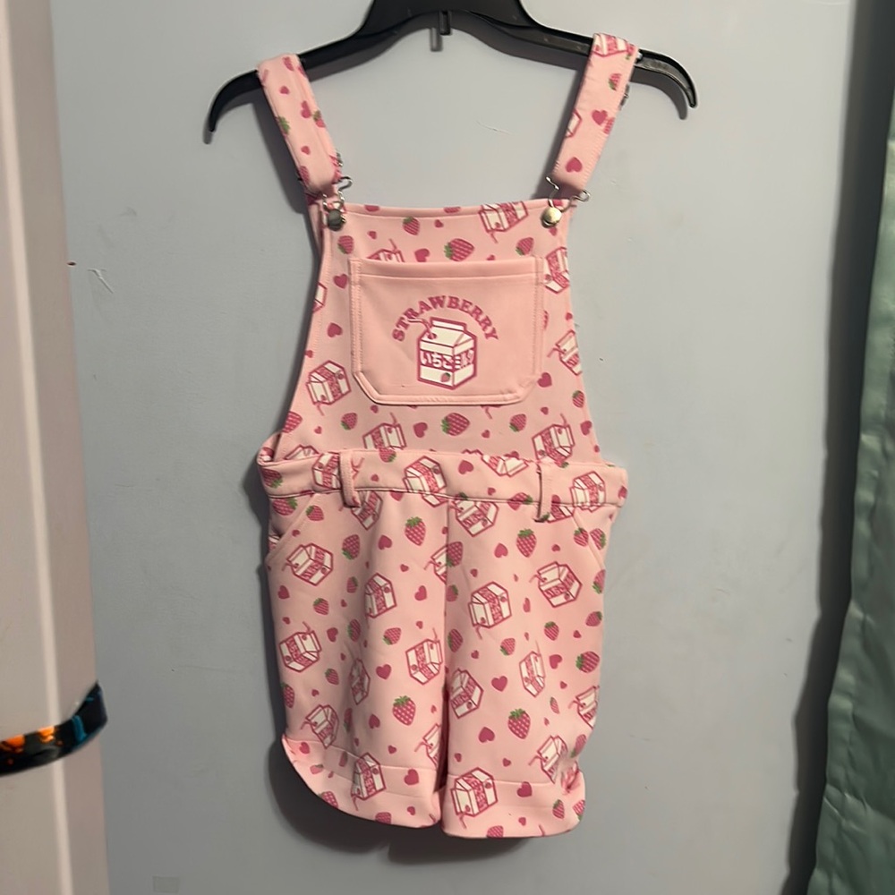 Kawaii Strawberry Milk, Overalls - Gem